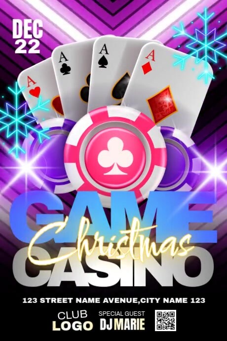 Game Christmas Casino Template | PosterMyWall