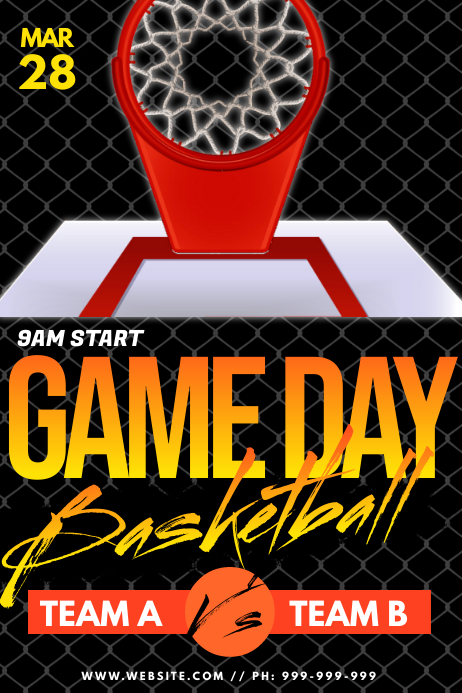 Copy of Game Day Basketball Poster | PosterMyWall