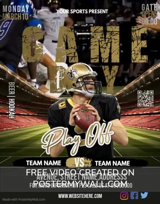 game day Template | PosterMyWall