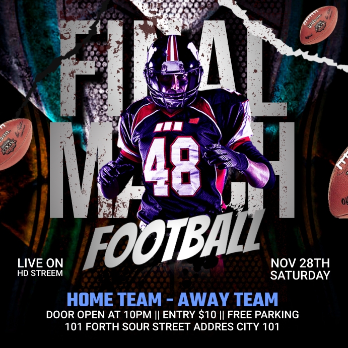 Copy of game day final match flyer | PosterMyWall