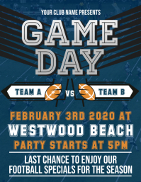 Football game day Flyer Poster Template | PosterMyWall