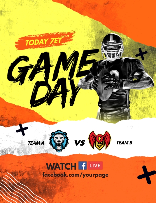 Copy of Game day football flyer poster | PosterMyWall