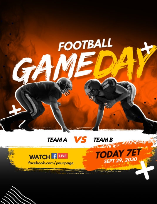 Copy of Game day football live flyer poster | PosterMyWall