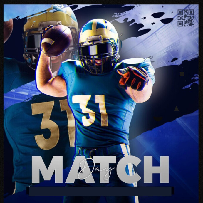 Game day football Social Media Instagram Temp Template | PosterMyWall