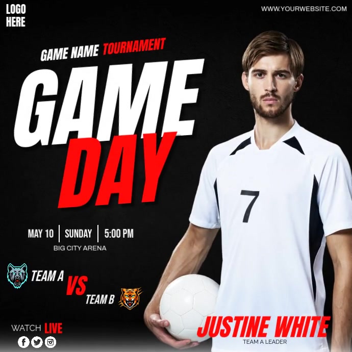 game day poster Template | PosterMyWall
