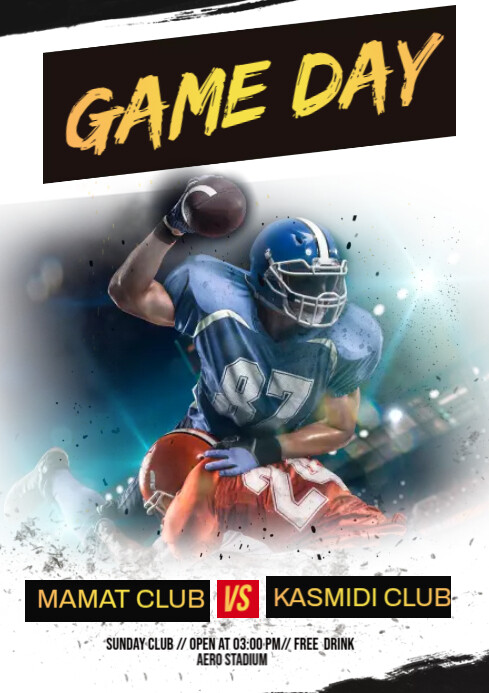 Game Day Rugby Matchup Template | PosterMyWall