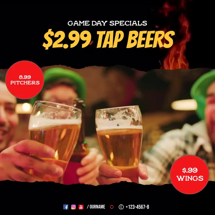 Plantilla de Game Day Specials - Beer Ads and Promotions | PosterMyWall