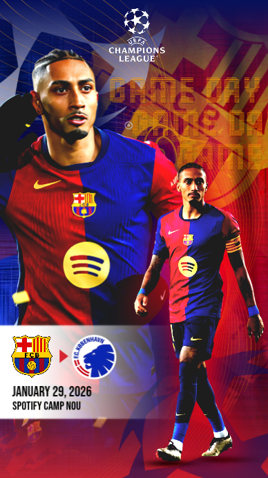 Plantilla de Game Day: FC Barcelona vs FC Copenhagen – UEFA Champions ...
