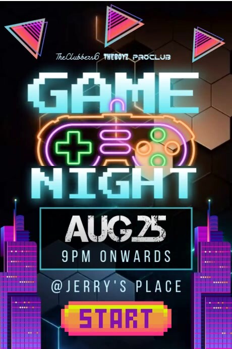 Game Night Arcade Template | PosterMyWall