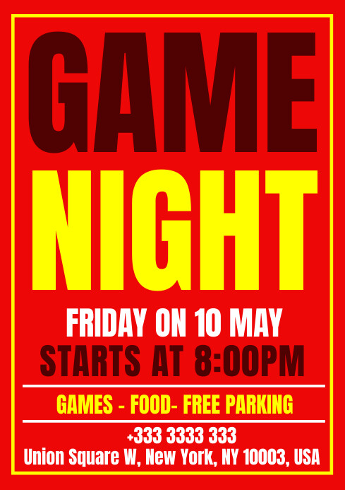 game night Template | PosterMyWall