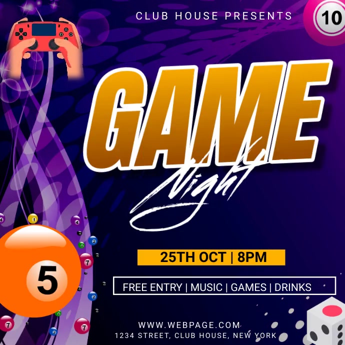 Game night Template | PosterMyWall