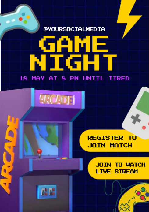 Plantilla de Game Night Event for Social Media | PosterMyWall