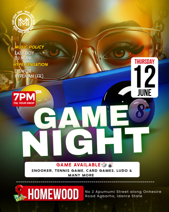 Copy of Game night f | PosterMyWall