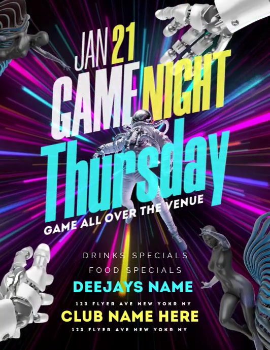 GAME NIGHT flyer Template | PosterMyWall