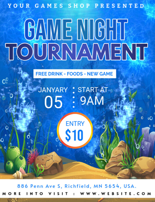 Plantilla de Game Night flyer | PosterMyWall