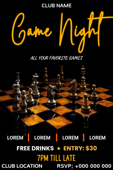 Game Night Flyer Template | PosterMyWall