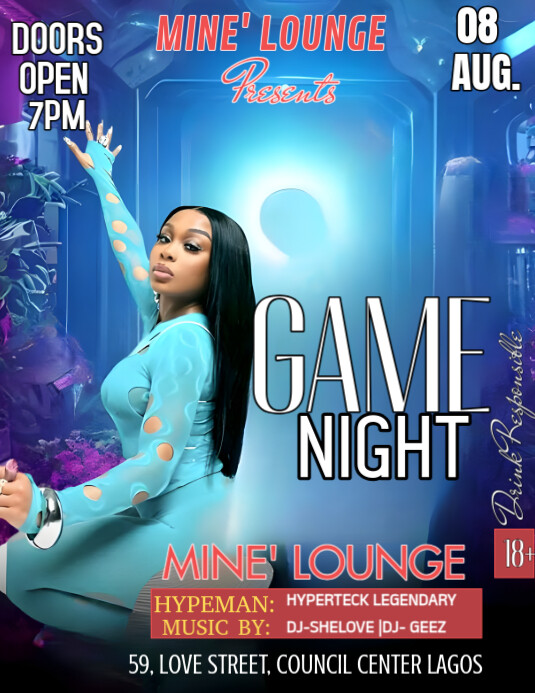 Plantilla de Game Night/ Freaky Friday Flyer (us Letter) | PosterMyWall