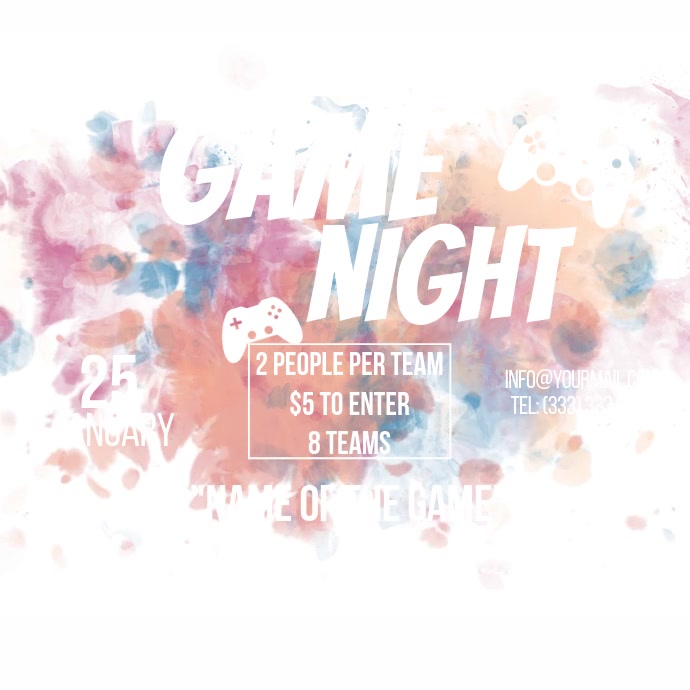 Game night paint video ad instagram Template | PosterMyWall