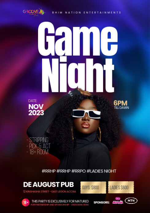 Game Night Party Poster Template | PosterMyWall