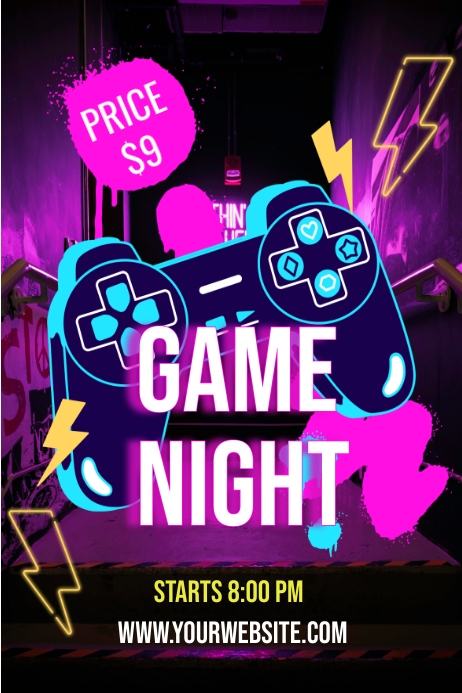Game night poster Template | PosterMyWall