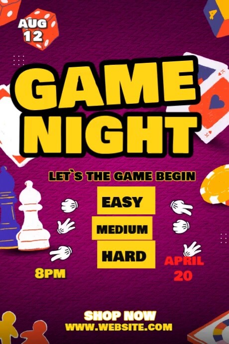 Game Night Poster Template | PosterMyWall