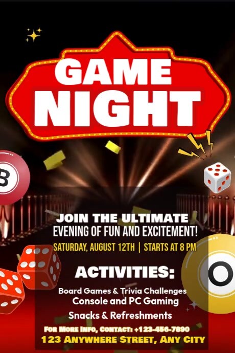 Game Night Poster Template | PosterMyWall