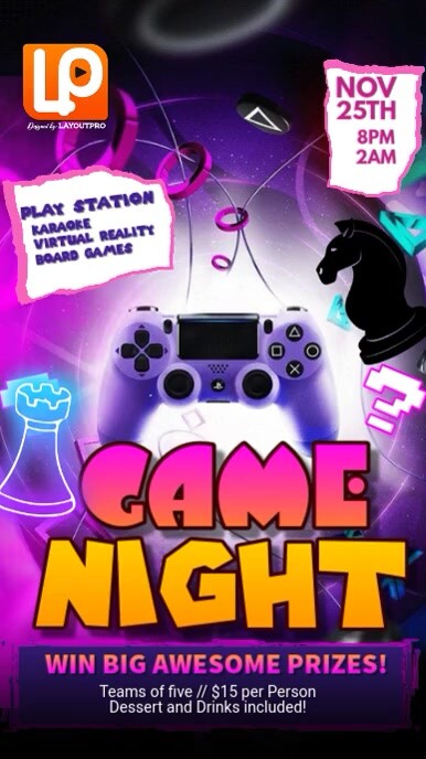Copy of Game Night Poster Video | PosterMyWall