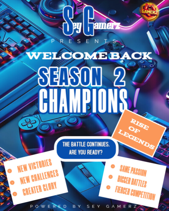 Game players championship tournament flyer template design | PosterMyWall