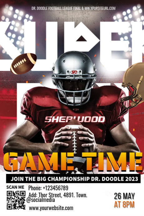 Game Time Poster Template | PosterMyWall