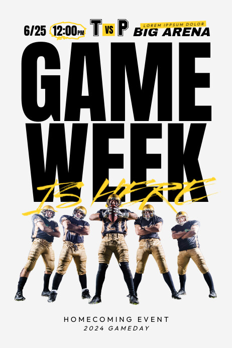 Game Week Template | PosterMyWall