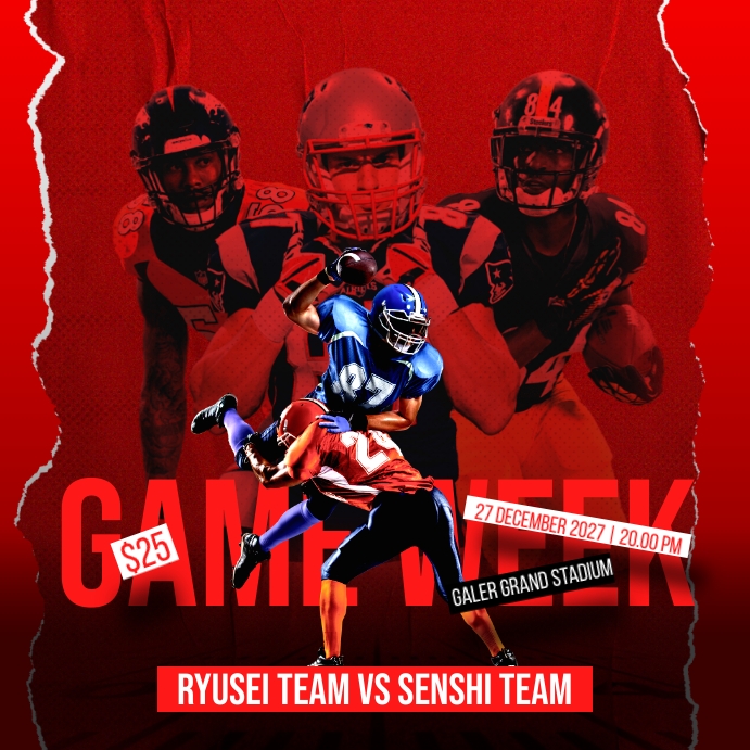 Game Week Football Template | PosterMyWall