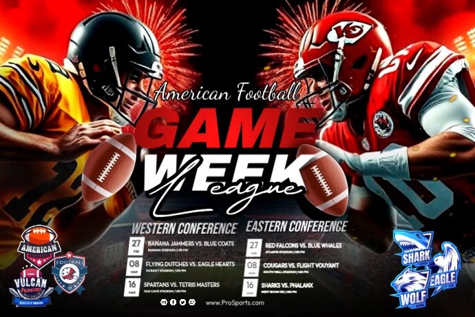 Copy of Game Week League Schedule | PosterMyWall