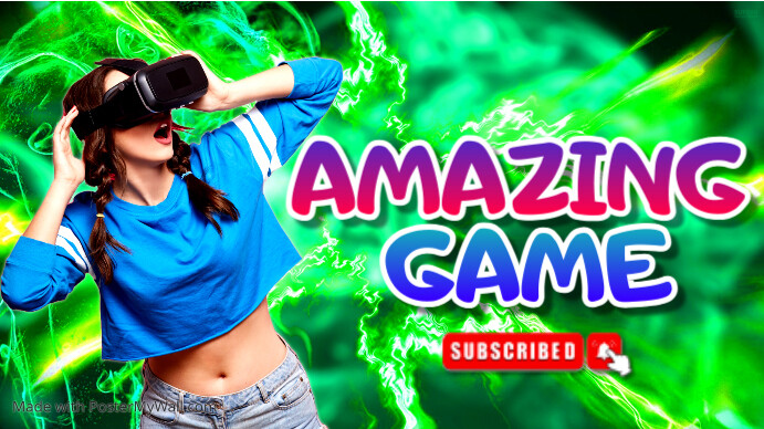 GAME YOUTUBE THAMBNAIL Template | PosterMyWall