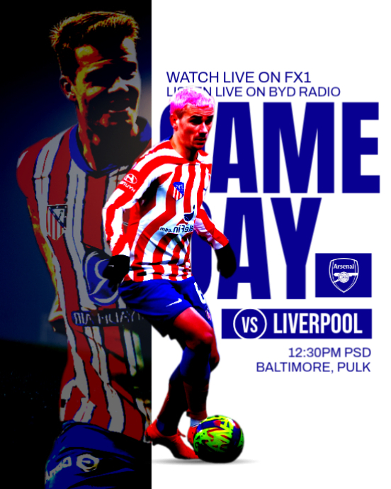 Gameday Football Template | Matchday Event Flyer | PosterMyWall