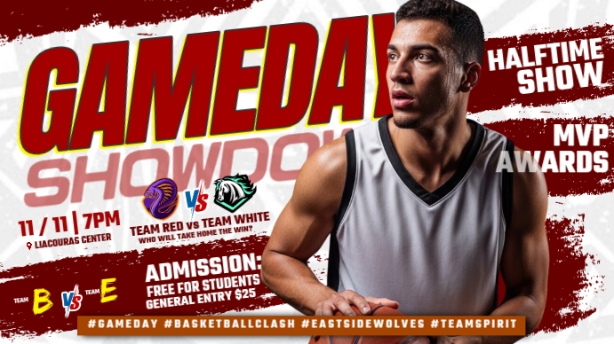 Gameday Showdown Basketball Clash Template | PosterMyWall