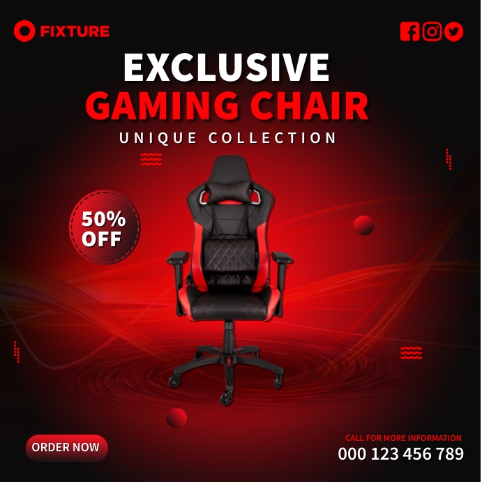 Plantilla de Gaming Chair Offer | PosterMyWall