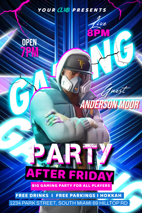 Plantilla de Gaming Party Flyer | PosterMyWall