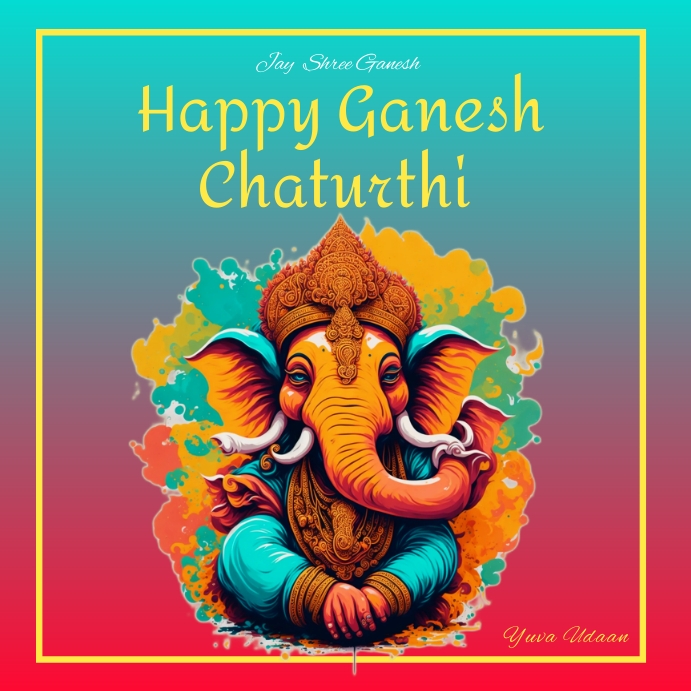 Ganapati poster for wishes Template | PosterMyWall