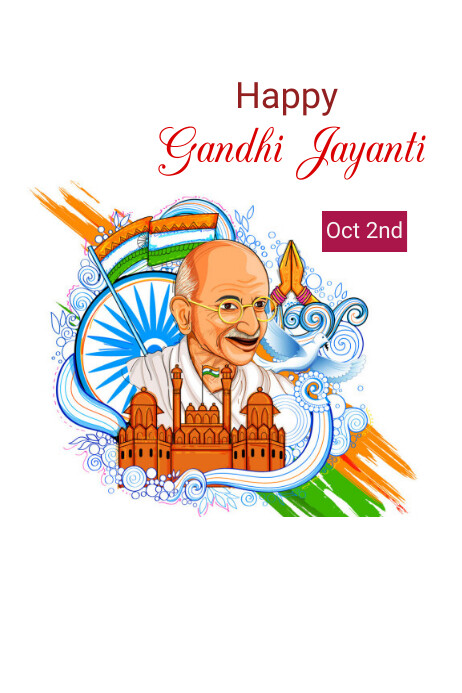 gandhi jayanti Template | PosterMyWall
