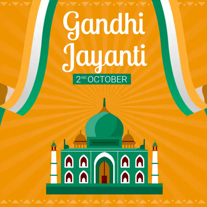 Gandi Jayanti Celebration Ads Template | PosterMyWall