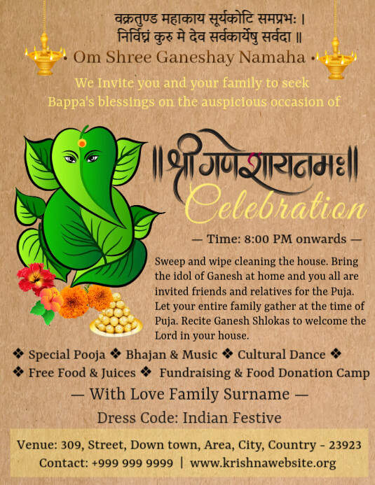 Ganesh Chaturthi (1) Template | PosterMyWall