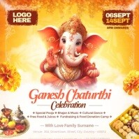 Professional Ganesh Chaturthi Flyer (us Lette Template | PosterMyWall
