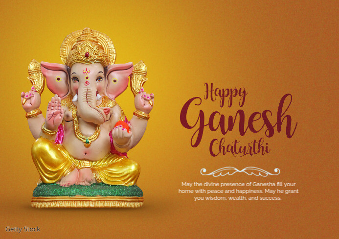 Ganesh Chaturthi Greeting Cards Template | PosterMyWall