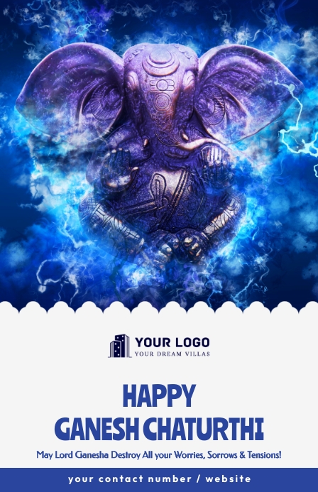 Copy of Ganesh Chaturthi Wishes Flyer | PosterMyWall