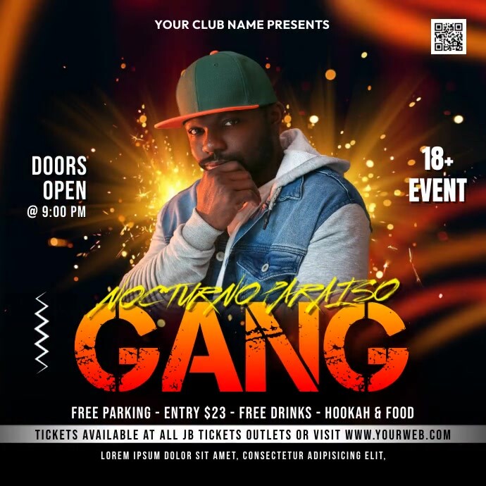 Plantilla de Gang Night Party | PosterMyWall
