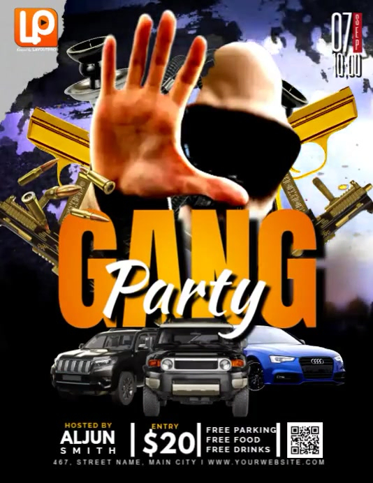 Gang Party Video Template | PosterMyWall