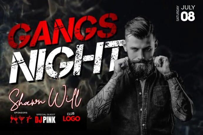 Plantilla de Gangs Night Party | PosterMyWall