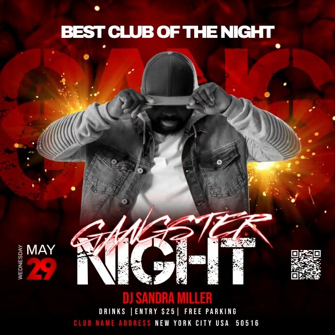 Gangster night Template | PosterMyWall