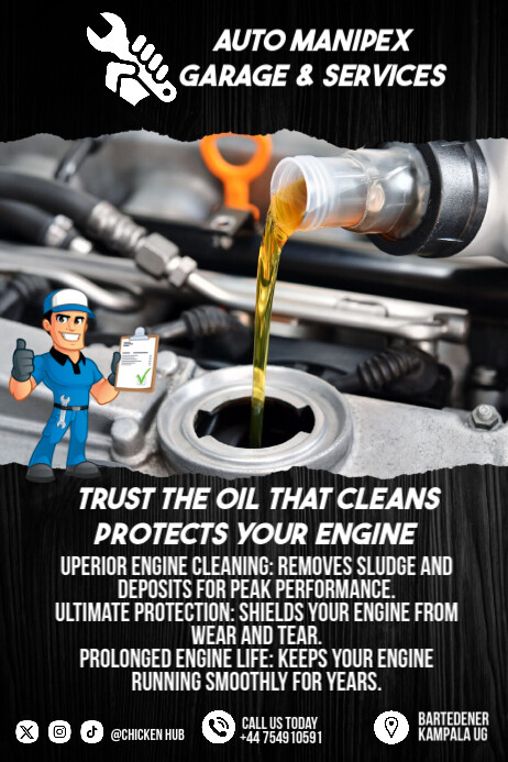 garage oil check up Template | PosterMyWall