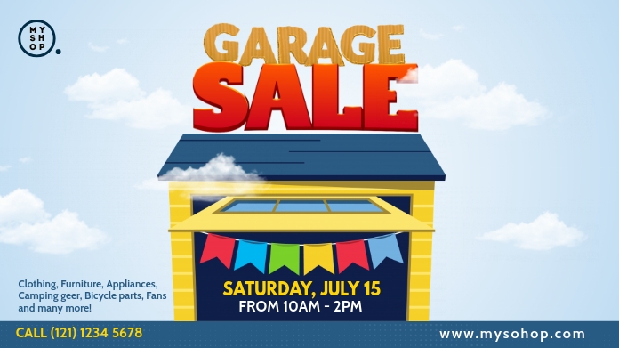 Plantilla de Publicitario de Venta de Garaje | PosterMyWall